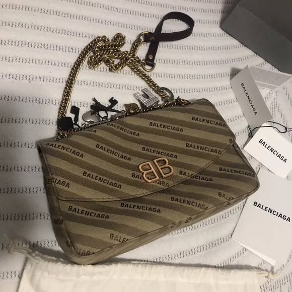 Balenciaga | Bags | Balenciaga Bb Round Brown City Edition Paris | Poshmark